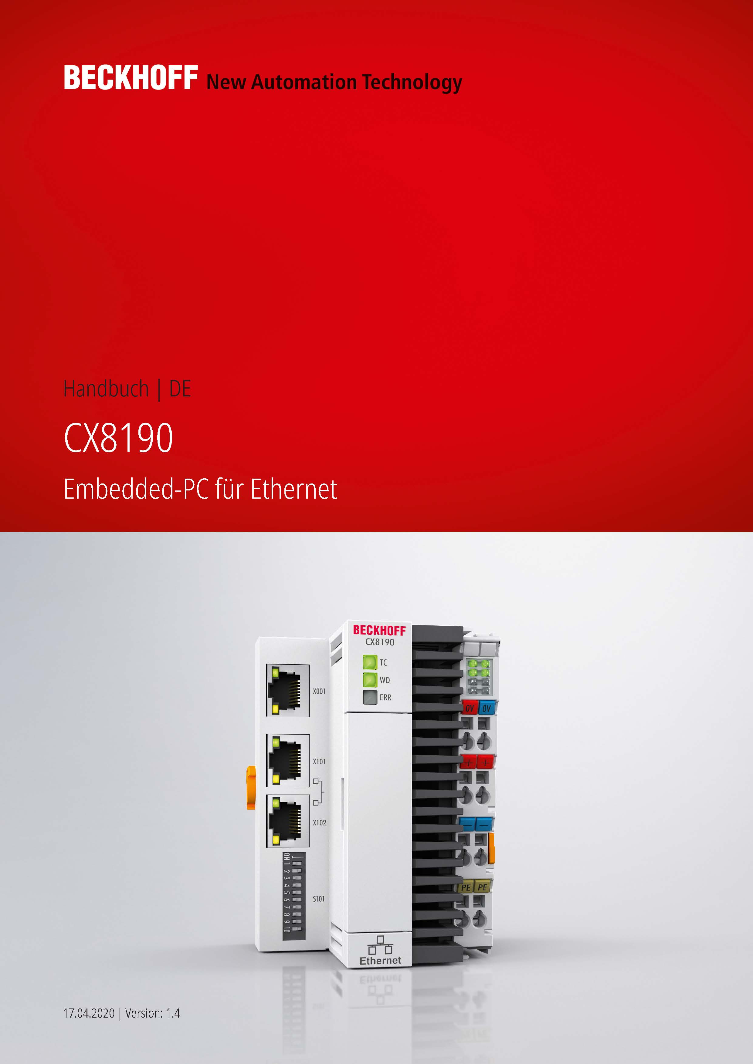 CX8190 Embedded-PC für Ethernet