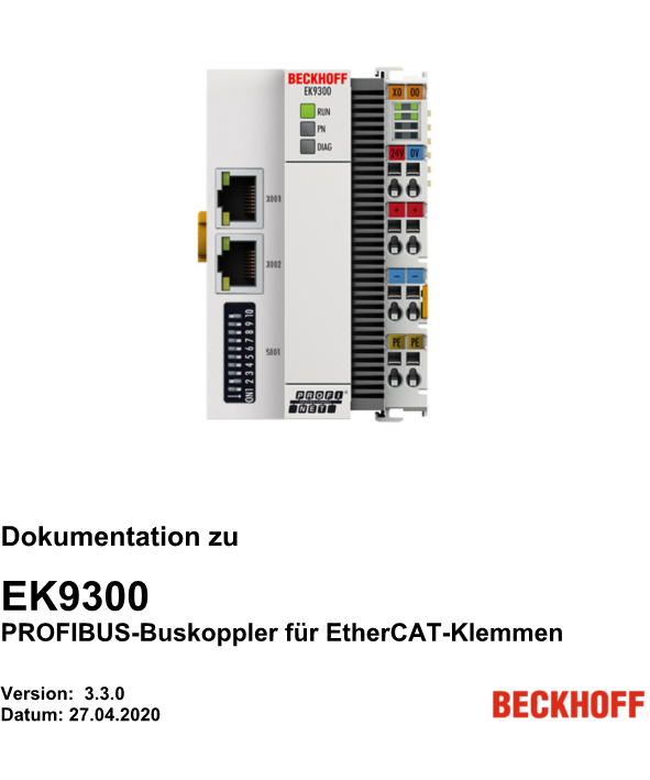 EK9300 - PROFINET-Buskoppler für EtherCAT-Klemmen