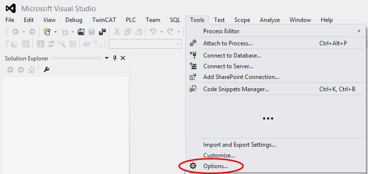 Konfiguration des Source-Control Client
