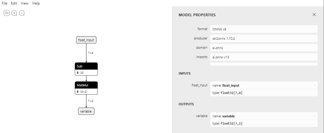 ONNX-Export einer PCA
