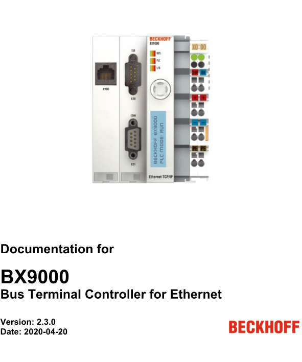 BX9000 - Bus Terminal Controller for Ethernet