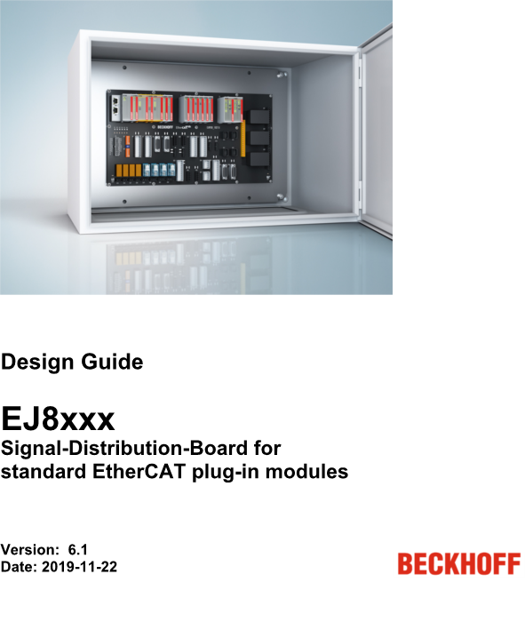 EJ8xxx - Signal-Distribution-Board for standard EtherCAT plug-in modules