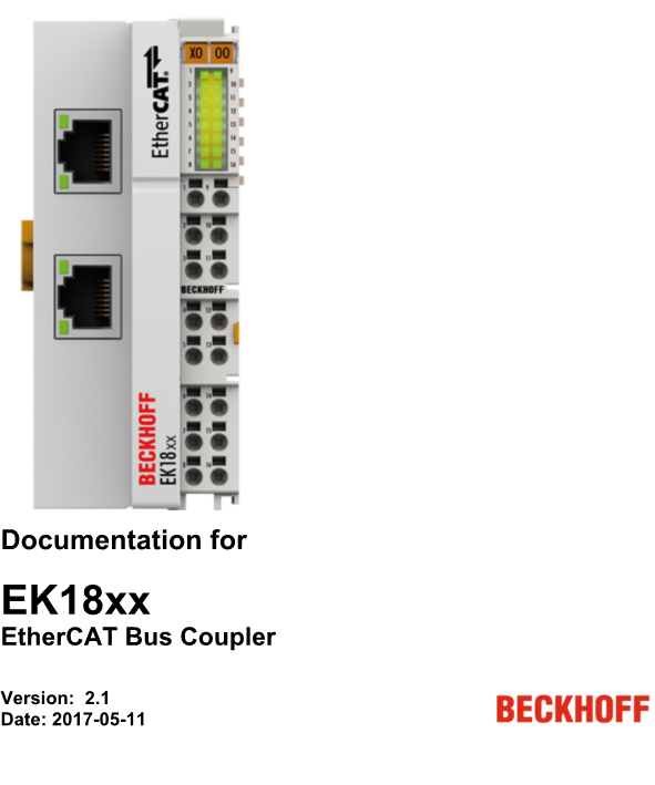 EK18xx - EtherCAT-Bus Coupler