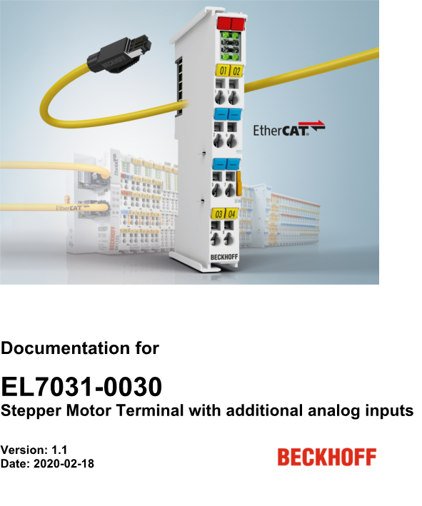 EL7031-0030 - Stepper Motor Terminal with additional analog inputs