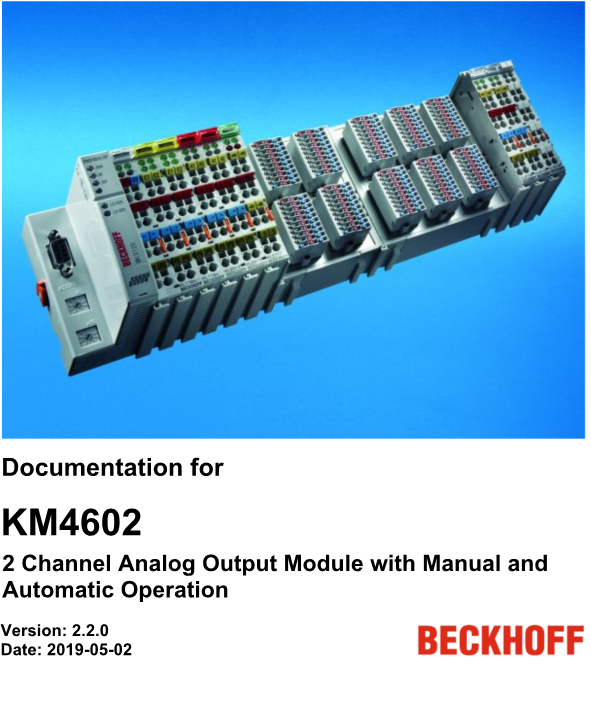 KM4602 - Two Channel Analog Output Module with Manual and Automatic Operation