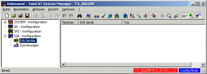 Hardware Setup with the TwinCAT System Manager