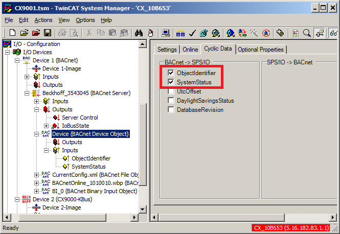 Example: Manual linking of hardware (terminal), BACnet BinaryInput and ...